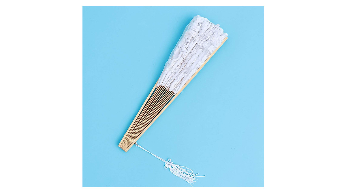 Vintage Bamboo Hand Fan for Weddings & Performances