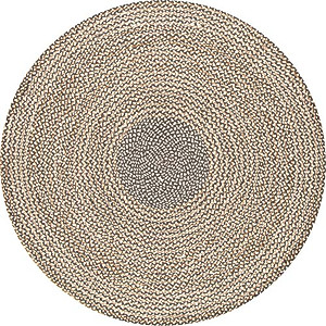 nuLOOM Draya Casual Braided Jute Area Rug, 8' Round, Grey