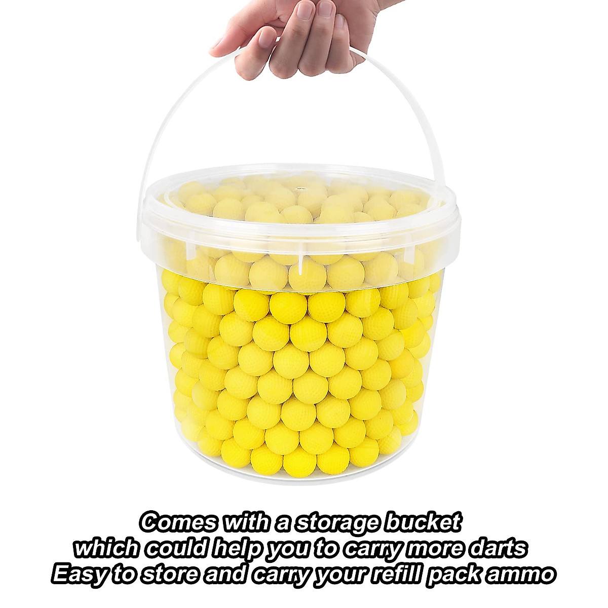 500 Rounds Refill Pack Balls Ammo Bulk Compatible with Nerf Rival Gun, TiopLior Yellow Foam Bullet Ball Replacement Refill Pack for Rival Blasters & Toy Blasters Gun(HIR, High-Impact Rounds)