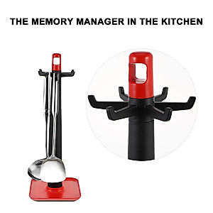 Hemoton 1pc Kitchen Utensil Stand To Rotate Tableware Rubber Container