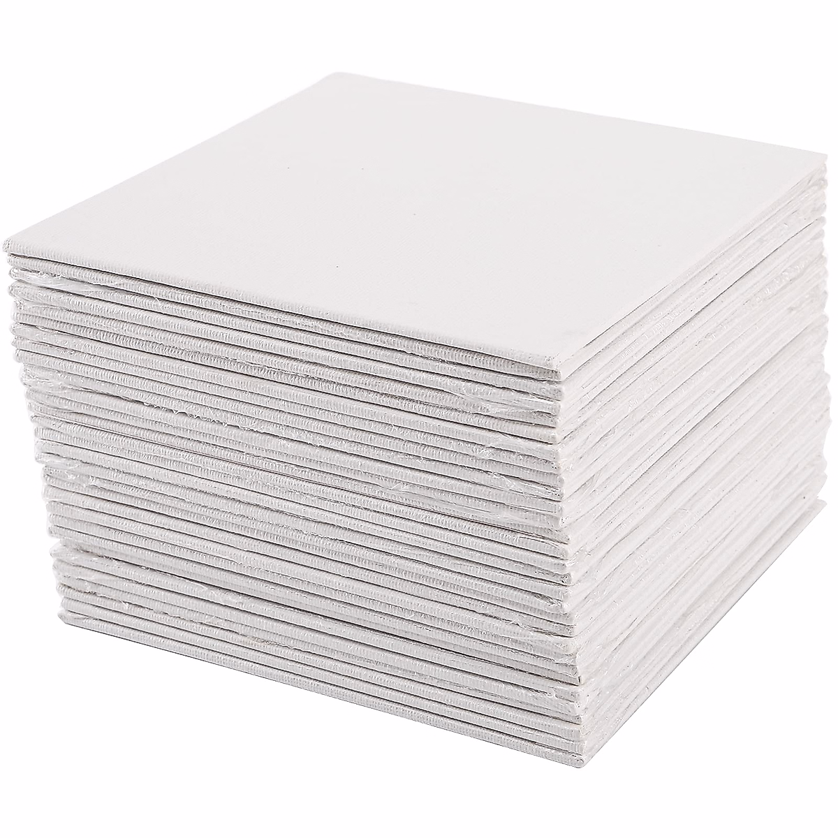 Tosnail 36 Packs 6" x 6" Artist Painting Canvas Panels White Blank Stretched Canvas Canvas Board Small Paint Canvases for Oil or Acrylic Painting Party