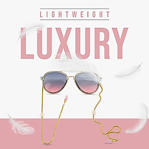 Loom&Pearl Armless Chain Festival Sunglasses with Non-Slip Holds on Ears