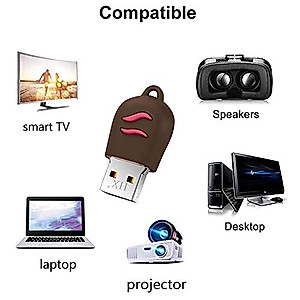 USB Flash Drives, 8GB / 16GB / 32GB / 64GB Waterproof USB 2.0 USB Memory Stick Data Storage Pendrive Thumb Drives (64GB, Brown Paw)