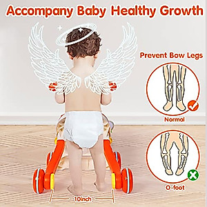 2-in-1 Baby Walker for Girls Boys, Sit to Stand Learning Walker and Activity Center Table, Educational Baby Push Walker, Musical Infant Toys for 1 Year Old Kids Birthday Gift for 6 9 12 18 24 Months