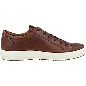 ECCO Men's Soft 7 City Tie Sneaker, Cognac, 10-10.5
