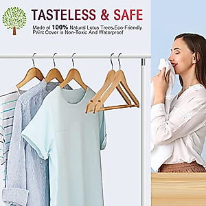 JDGOU Wooden Hangers 20 Pack Wood Hangers Clothes Hangers Coat Hangers for Closet Natural Coat Hanger,Heavy Duty Hangers,Hangers for Clothes Suit Skirt Pants