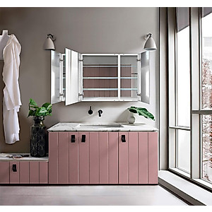 Krugg Medicine Cabinet | Recess or Surface Mount | Blum Hinge 170 Degree Soft Close | (48"x30")