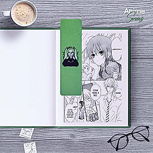 VEVMAX Bookmark for Book Lovers - Velvet Soft Touch Back Design - Liquid Glass Print Technology - Book Markers Gift for Kids, Women, Men - Anime Series Bookmarks (8-Pack)