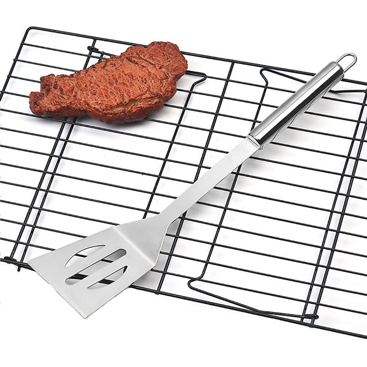 Jteremy Grill Tools Set - 8pcs Grill Accessories BBQ Tools, Stainless Steel Grilling Tools, BBQ Accessories Tool Set with Storage Bag, Camping Outdoor Cooking Tool Set for Travel