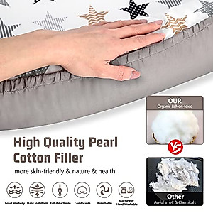 Baby Lounger Cover, Ultra Soft Cotton & Breathable Baby Nest Cover for Co Sleeping, Adjustable Portable Newborn Lounger Baby Bed Cover Perfect for Traveling and Napping