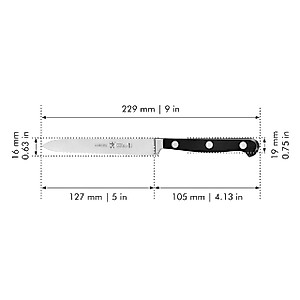 HENCKELS Classic Razor-Sharp 5-inch Tomato Knife, German Engineered Informed by 100+ Years of Mastery, Vegetable Knife