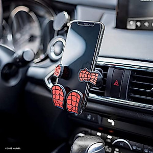 Spider-Man Hug Buddy Air Vent Car Phone Holder, Adjustable, Universal Fit, Cell Phone Mount with iPhone, Samsung Galaxy, LG, Google, Pixel, Moto, Black and Other Smartphones