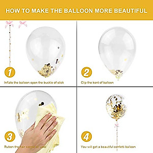 BEAN LIEVE Birthday Candles Set - Cake Topper Decoration with Cake Candles Confetti Balloon Stars and Fan Cupcake Toppers 12 Pieces Birthday Cake Decor for Birthday Party Celebration (Gold)