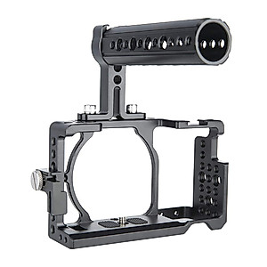 NICEYRIG Camera Cage Kit for Sony A6400/ A6100/ A6300/ A6000, with Cheese Top Handle Cable Lock Clamp