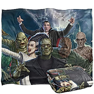 Universal Monsters Blanket, 50"x60", Monsters Group Silky Touch Super Soft Throw Blanket