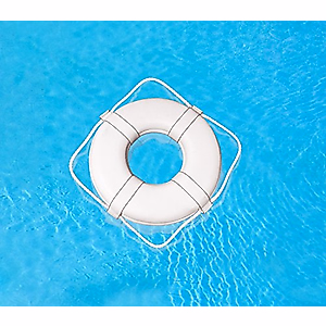 Poolmaster 55551 Coast Guard Approved Life Ring Buoy, 30-Inch Diameter, White