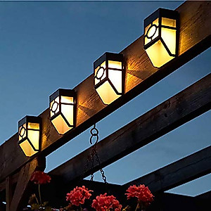 RRH Garden Lights Solar Powered Solar Garden Light Outdoor Garden Villa Courtyard Decoration Lamp Home Yard Fence Gate Door Post Wall Lamp Landscape Path Lights (Size : 6 Pieces)