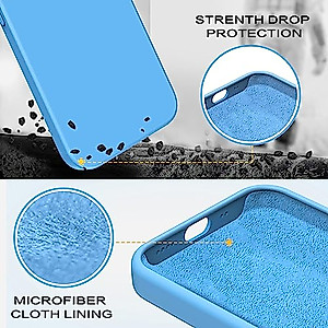 BENTOBEN iPhone 13 Mini Case, iPhone 13 Mini Phone Case, Slim Fit Liquid Silicone Soft Gel Rubber Anti-Scratch Shockproof Phone Cover with Microfiber Lining for iPhone 13 Mini 5.4", Blue