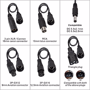 Tnvodejo 58.8V 5A Li ion Battery Charger Multiple Plugs Battery Charger 14S 48V (Not Applicable to Lead-Acid Batteries)