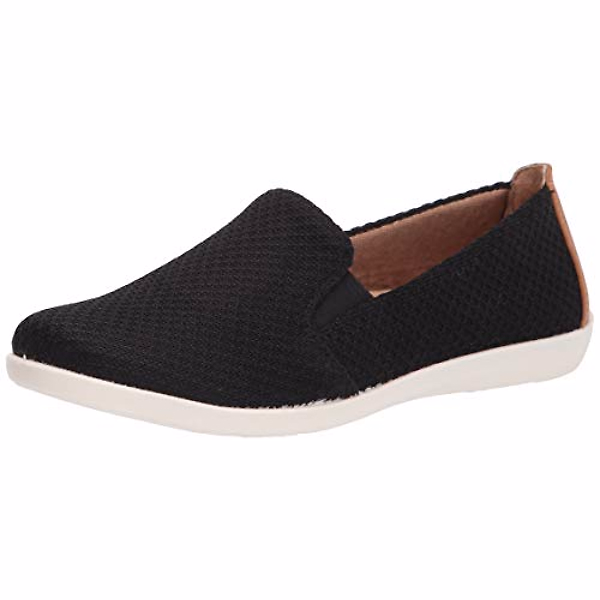 LifeStride Womens Next Level Slip-On Sneaker, Black, 7.5 US