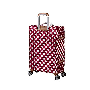 it luggage Summer Spots 26" Softside Checked 8 Wheel Lightweight, Red