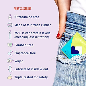 Sustain, Condom Ultra Thin Latex, 10 Count