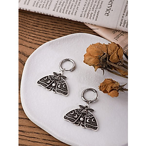 Sacina Goth Luna Moth Earrings, Butterfly Earrings, Goth Earrings, Halloween Earrings, Halloween Christmas Jewelry Gift For Women