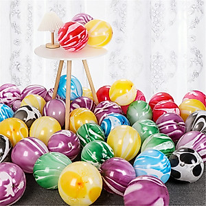 Rainbow Tie Dye Balloons 50PCS 12 Inch Agate Marble Latex Swirl Balloons For Tie Dye Birthday Party Supplies,Candyland,Bachelorette,Fun Hippie Party Decorations(Multi-Color)