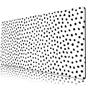 Boho Desk Mat, Polka Dot Large Mouse Pad Desk Pad Boho Desk Accessories for Women Office Decor, XXL Mousepad Long Laptop Keyboard Mouse Mat 31.5''X15.7'' Non-Slip Rubber Base with Stitched Edges