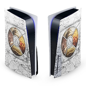 Head Case Designs Officially Licensed Assassin's Creed Logo Brotherhood Graphics Matte Vinyl Faceplate Sticker Gaming Skin Decal Cover Compatible With Sony PlayStation 5 PS5 Disc Edition Console