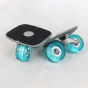 JINCAO Drift Plate Board Skate Split Portable Roller Road Aluminum Anti-slip Plate with Blue Flash Light PU Wheels and ABEC-7 608 Bearings
