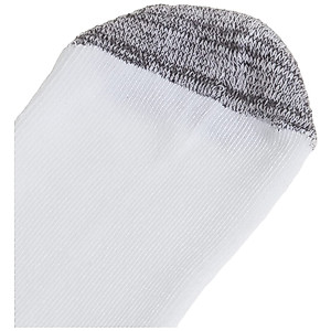 Gildan Men's Polyester Half Cushion Crew Socks, 12-Pairs, White, Shoe Size: 6-12