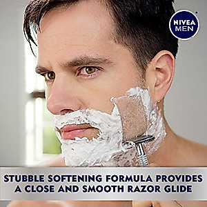 Nivea Men Sensitive Skin & Stubble Shave Gel - Pack Of 3 With Beard Softener for Men - 7 Oz. Can, 21 Ounce
