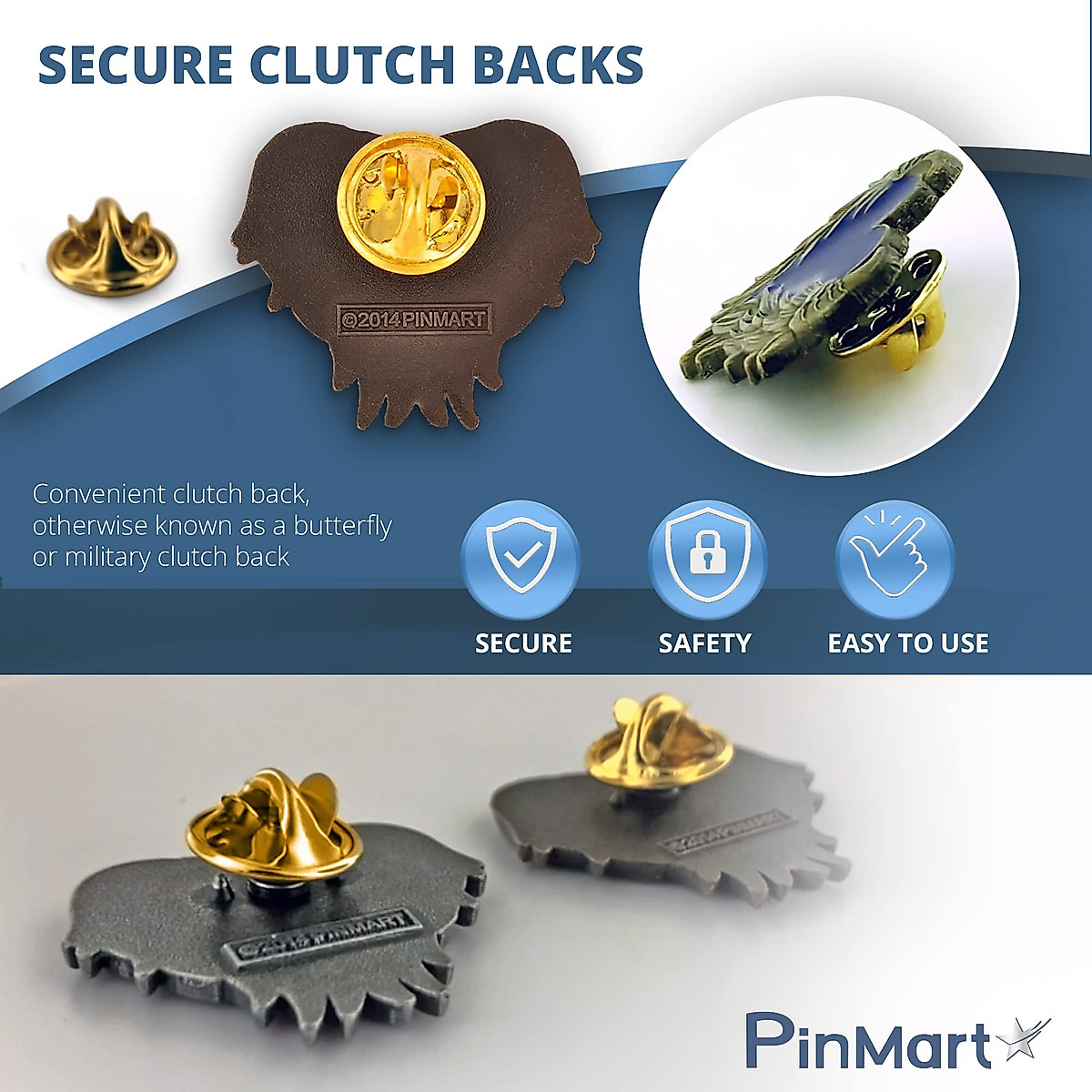 PinMart Heart with Angel Wings Enamel Lapel Pin – Enamel Heart Lapel Pin with Antique Nickel-Plated Angel Wings – Heart Wing Badge with Secure Clutch Back