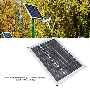 Cryfokt 100W Solar Panel Kit, Monocrystalline Solar Module with Waterproof 20A 12V 24V Controller, Lightweight and Portable Solar Charger for Car Camping