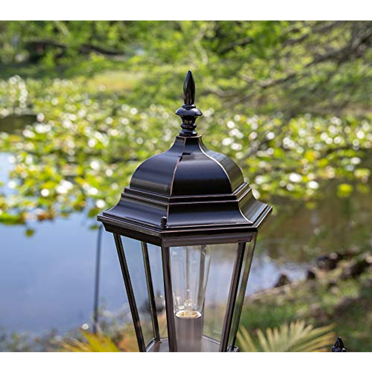 Kenroy Home 93434ORB Villa Lanterns, 2 Light Portable Post, Oil Rubbed Bronze