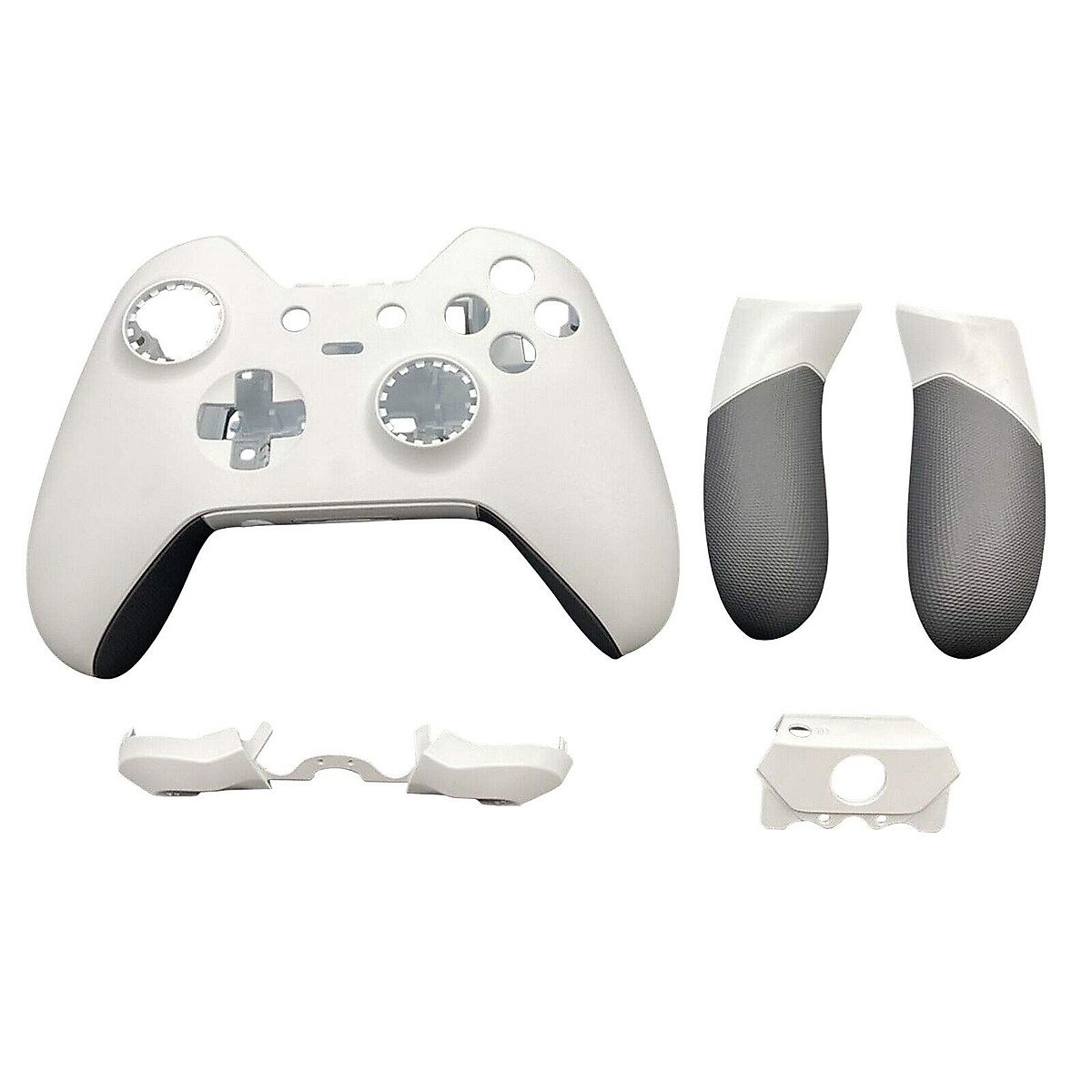 Meijunter Replacement Full Housing Shell Case Cover Faceplate Repair Parts for Xbox One Elite 1st Series Controller (White)