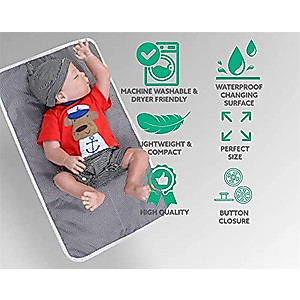 Portable Diaper Changing Pad - Waterproof Foldable Baby Changing Mat - Travel Diaper Change Mat - Lightweight Changing Pads for Baby - Baby Changer (Blue Animal), (BCP)