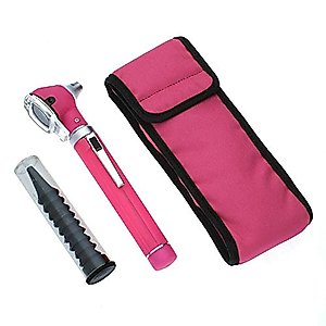 Surgicalonline Otoscope - Ear Scope with Light, Ear Infection Detector, Pocket Size, in 10+ Colors! (Pink)