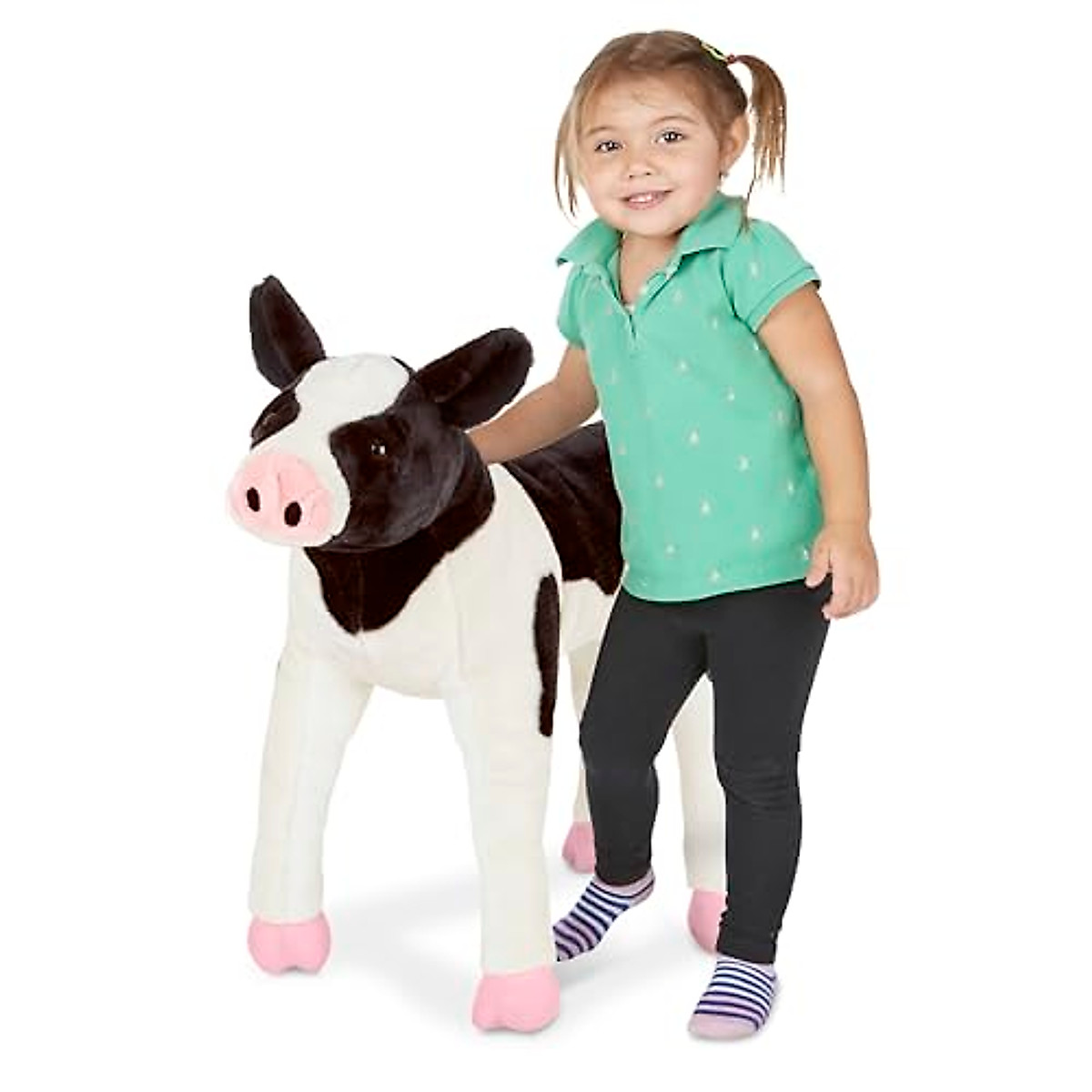 Melissa & Doug Giant Calf - Lifelike Stuffed Animal Baby Cow (2 feet tall)