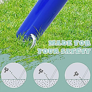 Saucer Swing Set for Backyard 4 in 1, YMERSEN Swing Set Outdoor for Kids with Steel Frames, Climbing Rope with Disc Tree Swing Play Set, and Basketball Hoop Blue