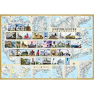 United States Lighthouses: Illustrated Map & Guide