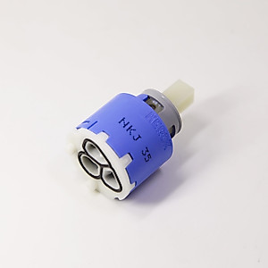 Kerox NKJ35 Single Lever Faucet Cartridge (1 Pack), Replacement Ceramic Mixing Energy-Saving Cartridge, Right Rotation, Repair Kit for Kerox Single Lever Faucet - 35mm