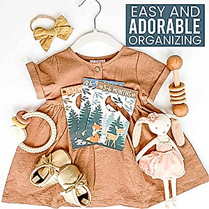 6 Hanger Dividers Baby Closet Size Dividers - Woodland Baby Closet Dividers, Baby Closet Organizer For Nursery Organization, Baby Essentials For Newborn Essentials, Nursery Closet Dividers Girl or Boy