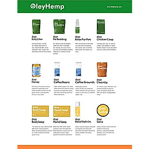 Oley Hemp Small Pet Hemp Bedding - Hamsters, Rabbits, Chickens, Birds, Rats, Reptiles - 100% Natural, Biodegradable & USA Grown - Super Absorbency Compared to Clay