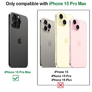 MInCYB for iPhone 15 Pro Max Wallet Case with Card Holder (12 Card Slots) - PU Leather Case for Women & Men, Wireless Charging, Detachable Magnetic, Crossbody Strap, Shockproof Protective Phone Cover.