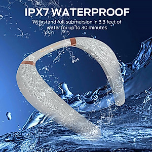 Monster Boomerang Neck Speaker Bluetooth Wireless, Neckband Bluetooth Speakers with Ture 3D Stereo Sound, 12H Playtime, IPX7 Waterproof, Built-in Mic, Wearable Portable Speaker for Home Outdoor