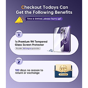 HiDog for iPhone 14 Pro Max Case with Integrated Camera Lens Protector [Unique Diamond Texture Design] [Super Strong Magnetic] Official Color Match Slim Phone Case for Women Girls, Purple Titanium