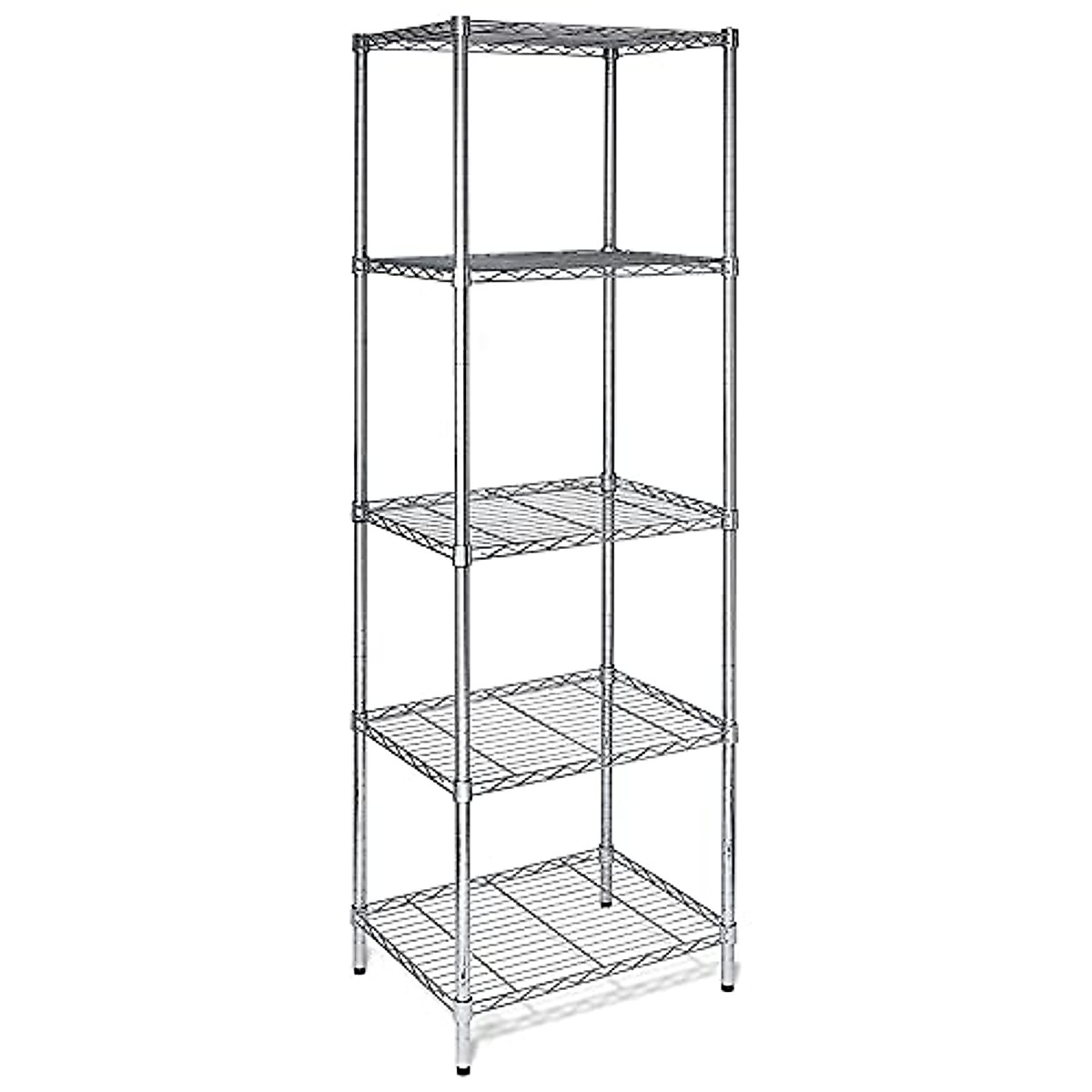 ERRTT 5-Tier Chrome Shelving Unit，Shelving Units and Storage for Kitchen and Garage，