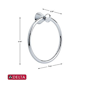 Delta Faucet 73846 Lahara Towel Ring, Polished Chrome (Pack of 2)